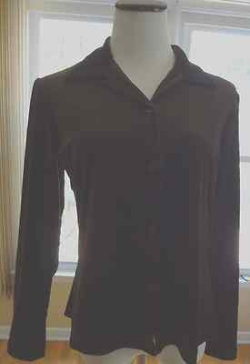 Women's Aziz Brown Soft Corduroy Shirt/Jacket 95% Polyester in size M ...
