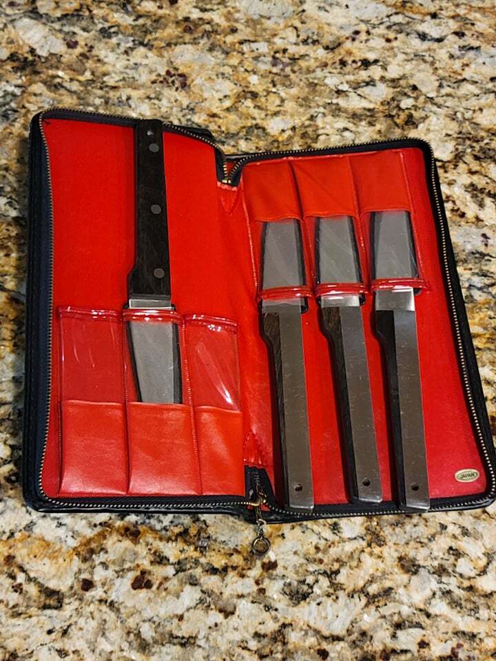 Vernco Set of 4 Knives Mid Century Hi-CV Hand Honed Stainless Steel ...