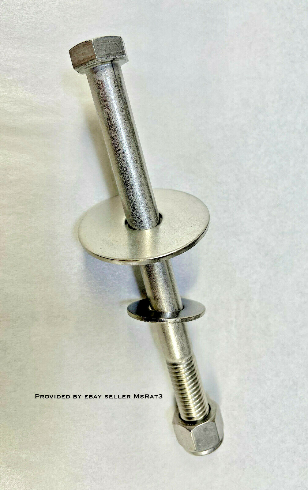 Set of (6) Stainless Outboard Transom 6" Mounting Bolts Washers Lock ...