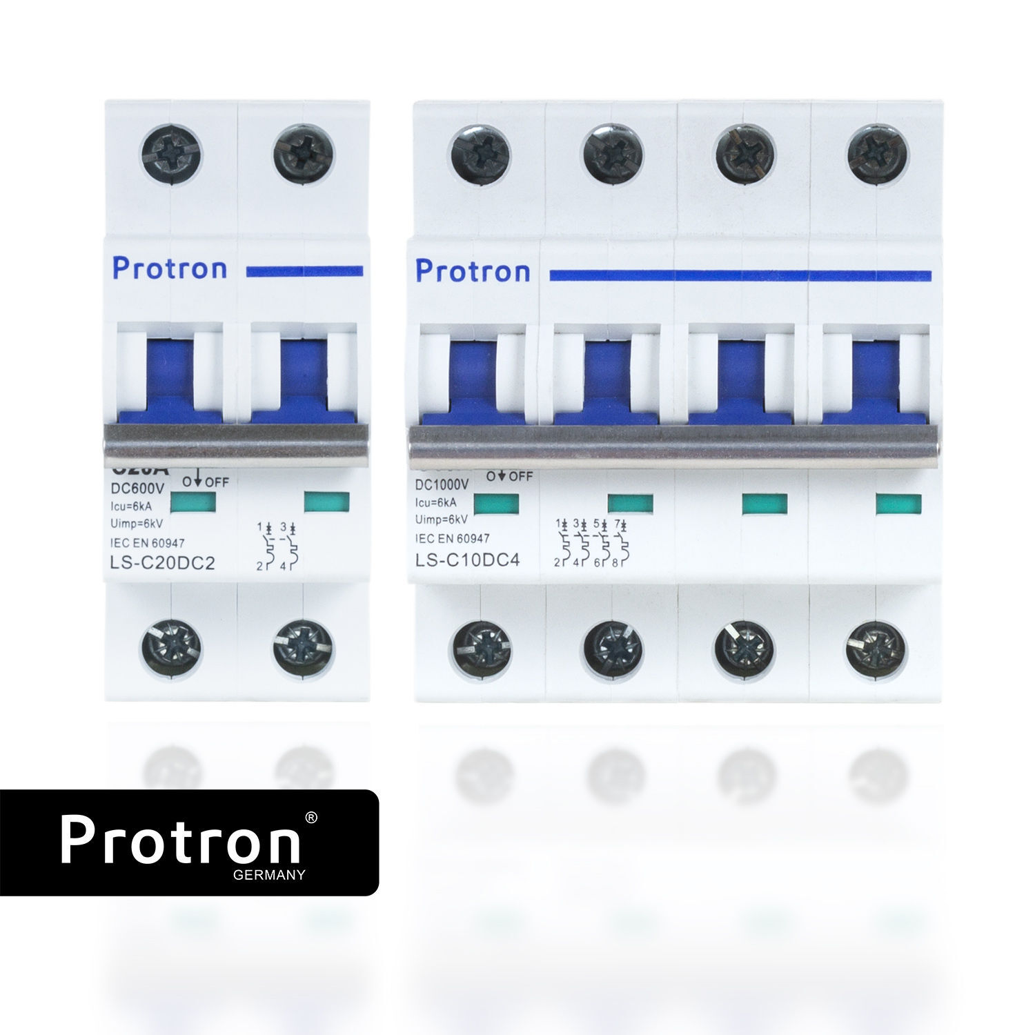 DC Leitungsschutzschalter LS-Schalter, 4-polig 1000V, 2-polig Solar ...