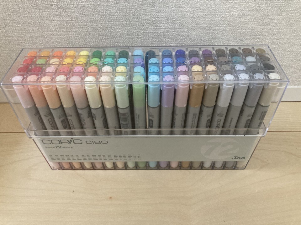 COPIC Ciao Start 72 colors set anime comic manga pen Japan pre-own only ...