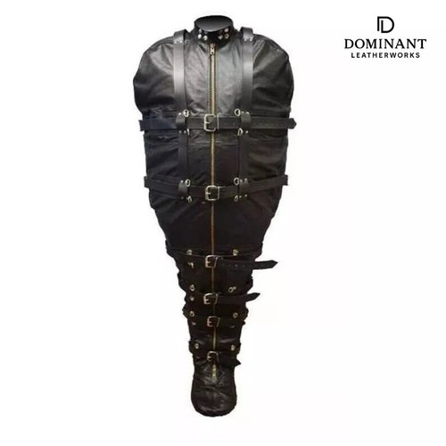 Real Leather Sleep Sack Body Bag – Extendable Straitjacket with D-Rings ...