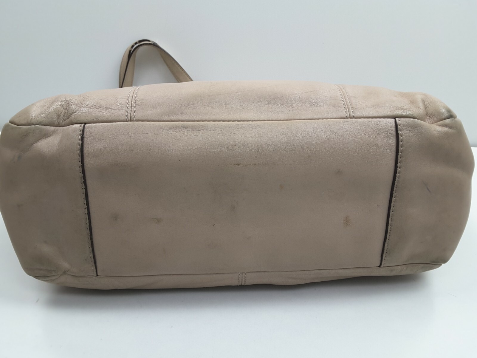 Coach F17721 Gallery Leather Shoulder Handbag Tote Purse Beige | eBay