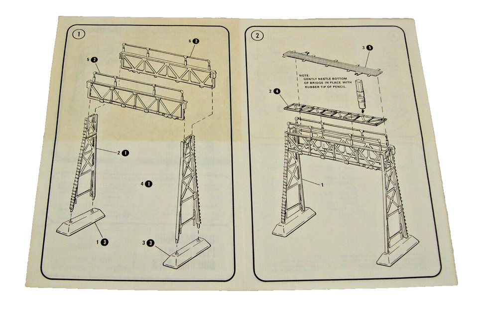 Bachmann Instruction Sheet for Plasticville #2634 Signal Bridge ...