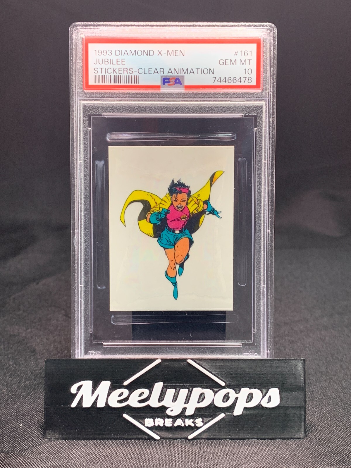 Jubilee 1993 Diamond X-Men Stickers Clear Animation #161 PSA 10 Highest ...