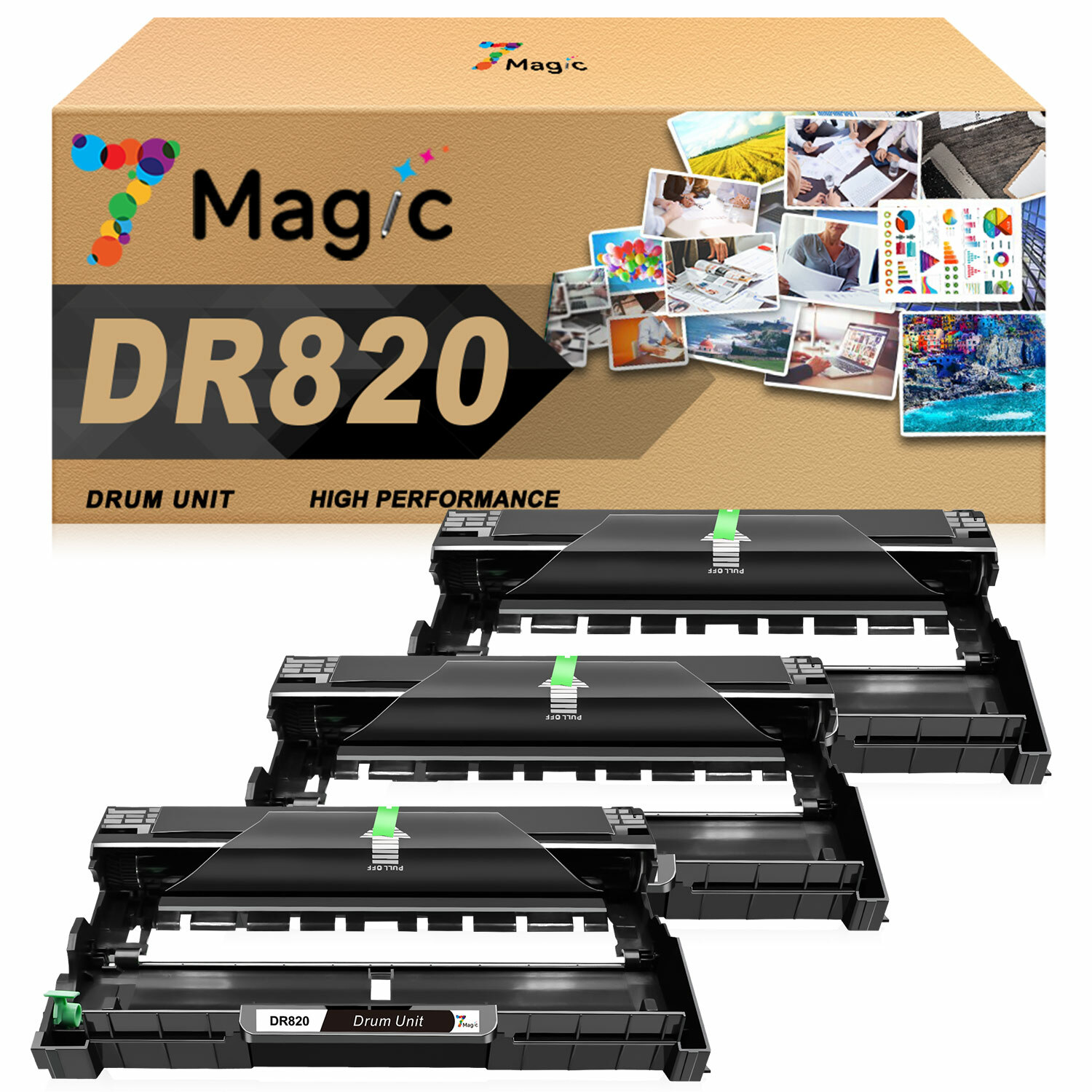 3PK DR820 DR-820 Drum Unit For Brother TN850 HL-L6200DW HL-L6300DW MFC ...