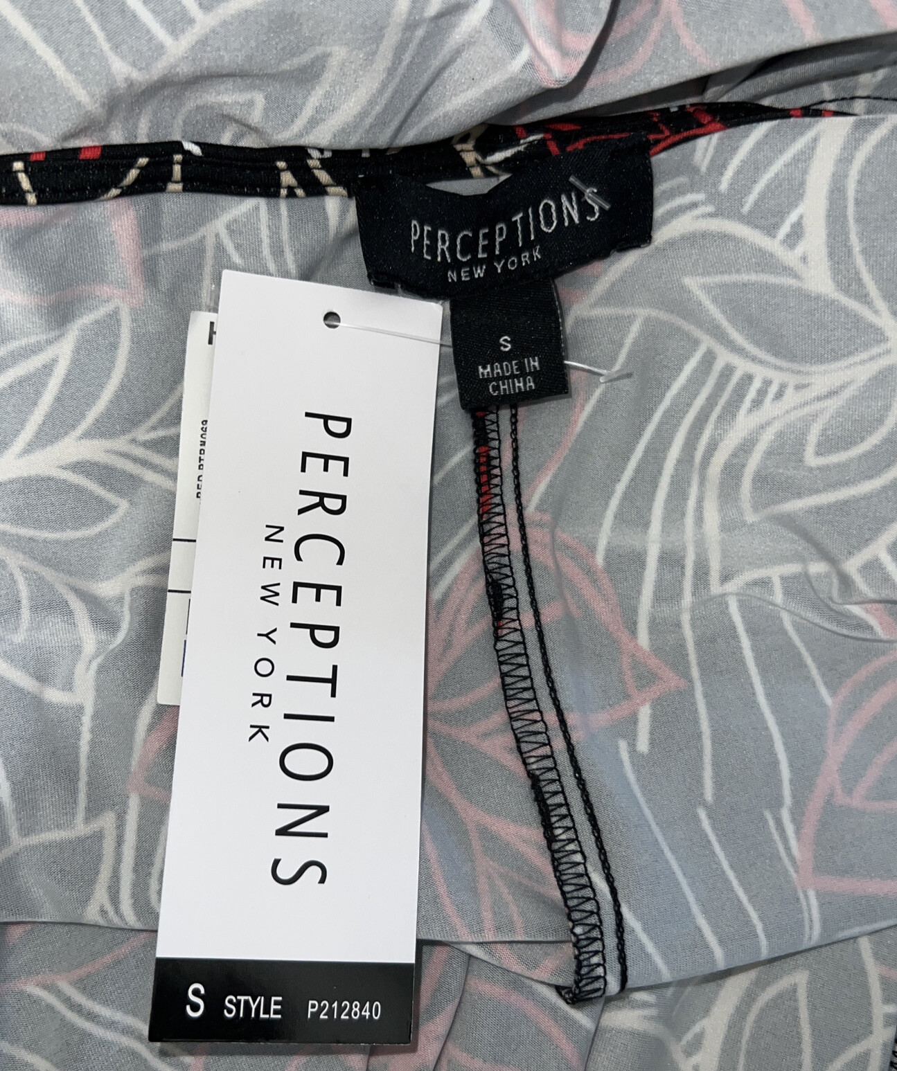 Perceptions New York Women black white Red Floral 3/4 Sleeveless Dress ...