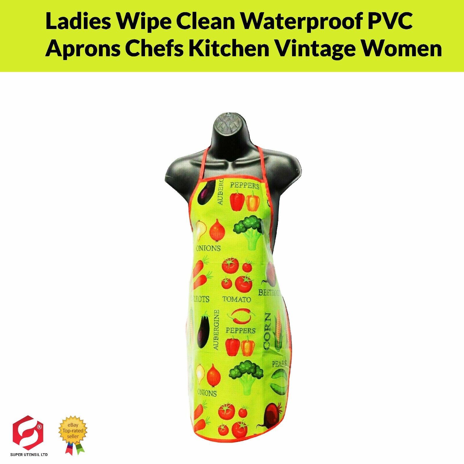 Waterproof Vintage PVC Apron Kitchen Cook Garden Butcher Cleaning ...