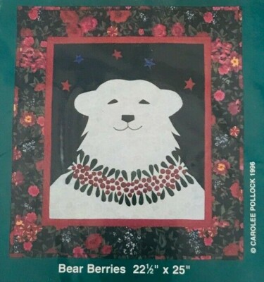 Snow Angel BEAR BERRIES Quilt Sewing Instructions & Pattern / Carolee ...