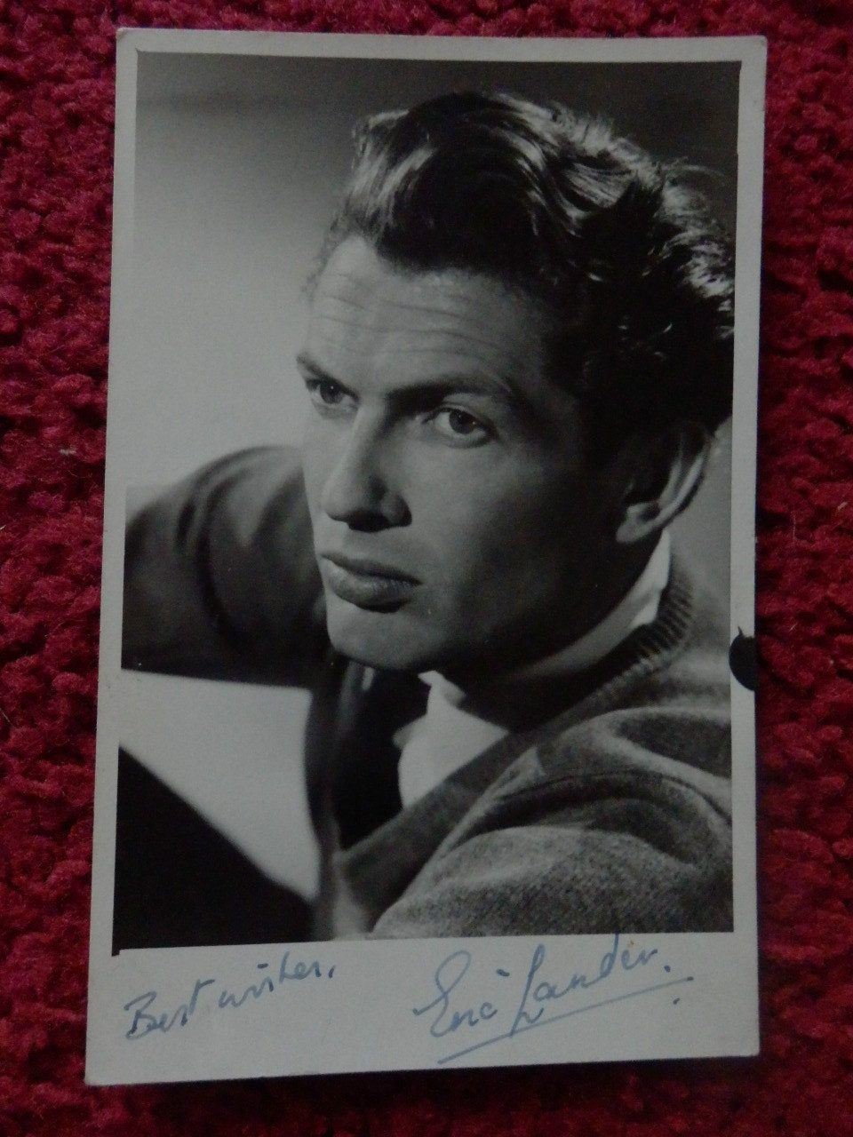 ERIC LANDER - NO HIDING PLACE - ACTOR - AUTOGRAPHED PHOTO + LETTER 1959 ...