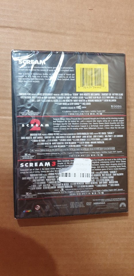 The Ultimate Scream Collection (DVD, 2011, 3-Disc Set) Scream 1,2,3 ...