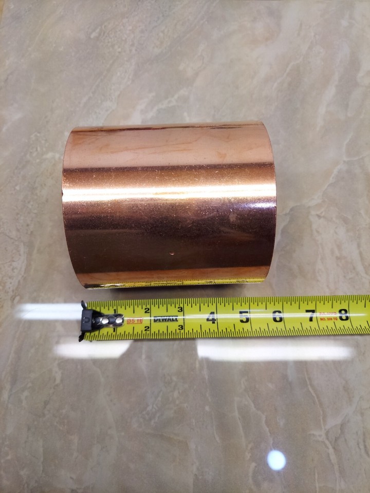 4 In. Coupling Copper Pipe Fitting Dimpled Stop WROT CxC NIBCO 600DS ...