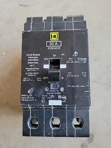 SQUARE D EDB34030 30A 3POLE MINI CIRCUIT BREAKER NSNB | eBay