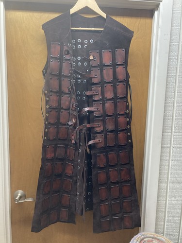 Mytholon Osric Brigandine brown suede leather chest armor larp medium ...