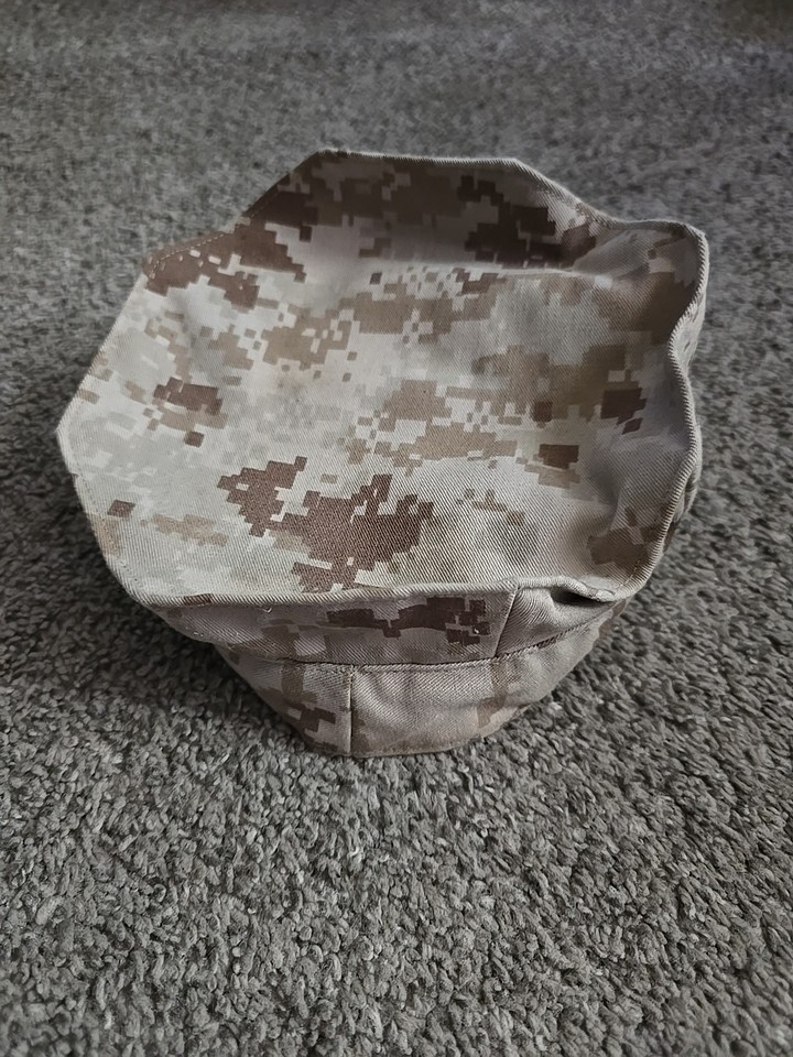 USMC MARINE CORPS DESERT MARPAT Garrison CAP 8 POINT COVER Size Sm Or M ...