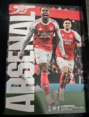 Arsenal v Liverpool. Official Match Day Programme. 8th January 2026 | eBay