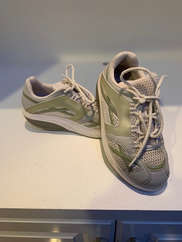 MBT M Walk Rocker Bottom Sneaker Women size 7 White W Light Green | eBay