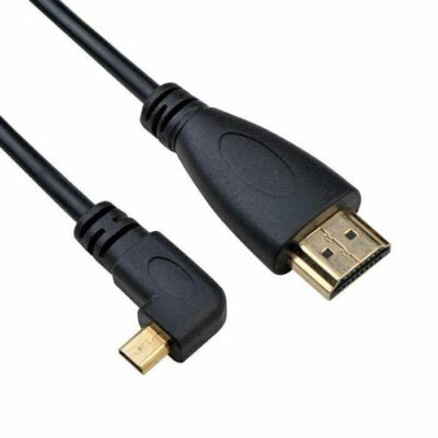 Right Angled 90 Degree Micro HDMI to HDMI Male HDTV Cable for Cell ...
