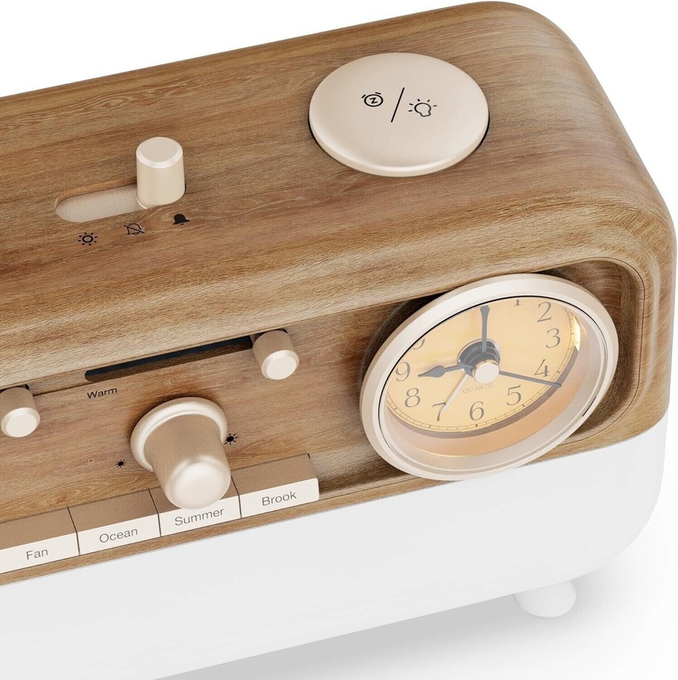 Sleep Sound Machine & Wake Up Alarm Clock Natural/White Noise Sounds ...