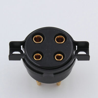 1PC 4PIN Bakelite Valve Vacuum Tube Sockets Gold Plated for 300B 2A3 ...