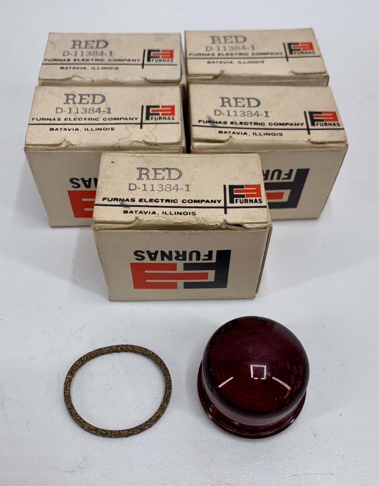 Lot of 5 Furnas D11384-1 Red Lens Covers (5103) NIB | eBay