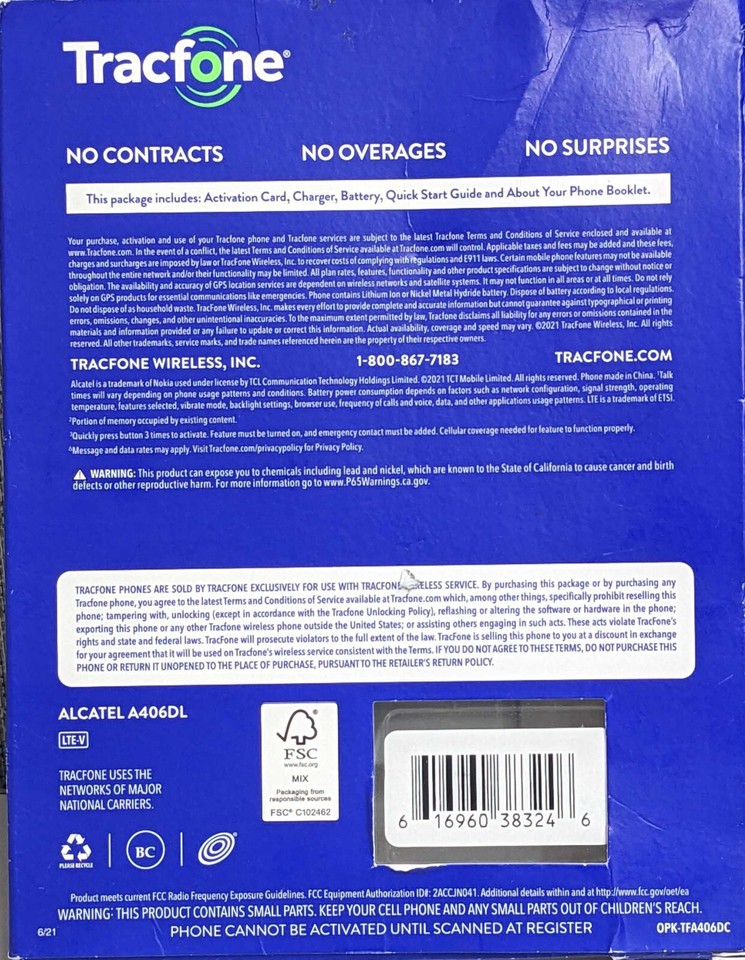 Alcatel MY FLIP 2 A406DL Tracfone Prepaid Flip Phone 4GB Tracfone ...