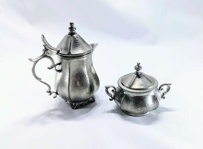 VTG ARS LABOR METALARTIS PELTRO 95% Lidded Sugar & Creamer Set Italian ...