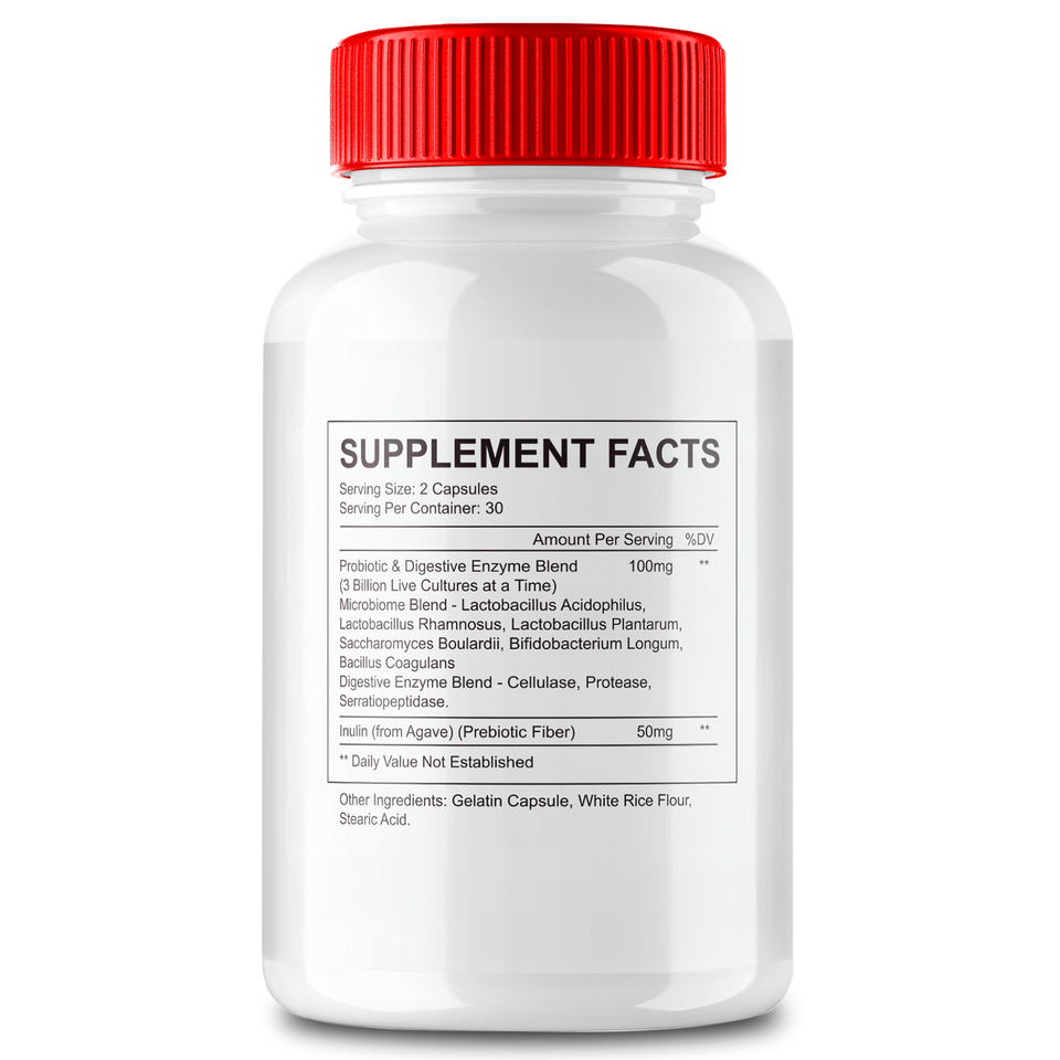 (3 Pack) Prime Biome Probiotic Capsules, Gut Health Formula Supplement ...