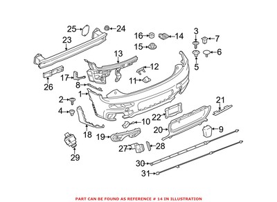 For Mini Genuine Bumper Cover Support Rail Nut 51717065773 | eBay