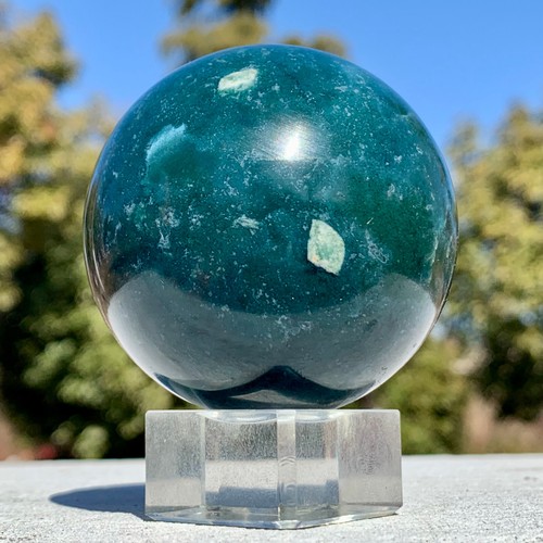 264G Natural water grass agate balls quartz crystal sphere healing ...