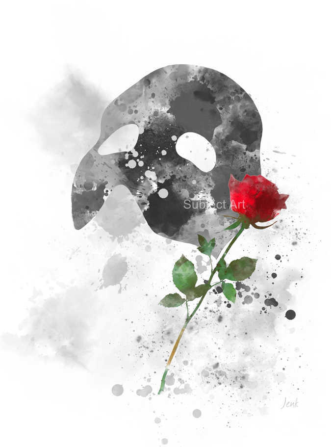 Phantom Of The Opera Rose Drawing