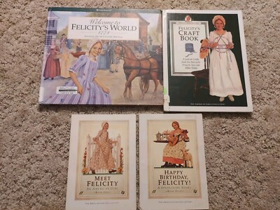 American Girl FELICITY Books Welcome To World Craft LOT SET Meet Happy ...