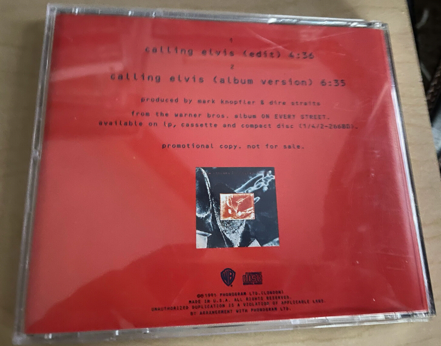 Calling Elvis [Single] by Dire Straits (CD, 1991, Phonogram) for sale ...