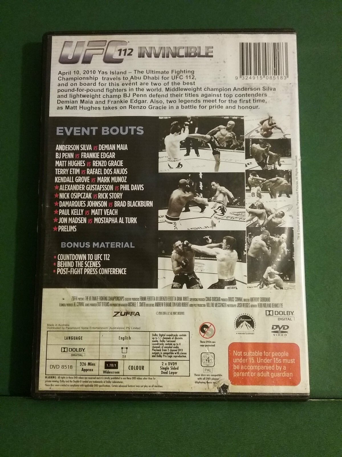 UFC #112-Invincible (DVD, 2010) for sale online | eBay