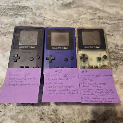 Gameboy Color LOT For Parts Or Repair - Three (3) Total | eBay