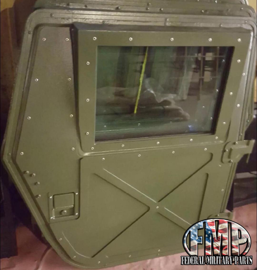 4 GREEN 3/8" TINTED LAM M998 ORIGINAL HUMVEE X-DOOR WINDOW REPLACEMENT ...