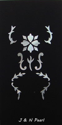 J&N Pearl Hearts & Flowers WMOP Peghead Inlay for Gibson Style Banjos ...