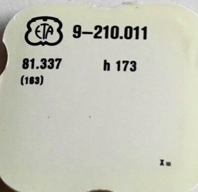 MONTRE ETA 210.011 TUBE ROULEMENT CENTRAL PART.163 | eBay