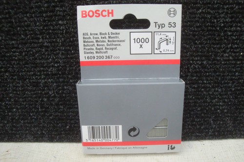 1000 X BOSCH TYPE 53 12MM TACKER STAPLES ARROW STANLEY ETC 1609200367 ...