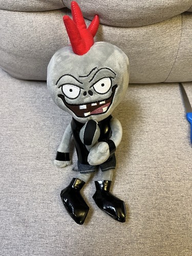 Sing Zombie HTF Plants versus Zombies Plush Video Game Rare Mowhawk ...