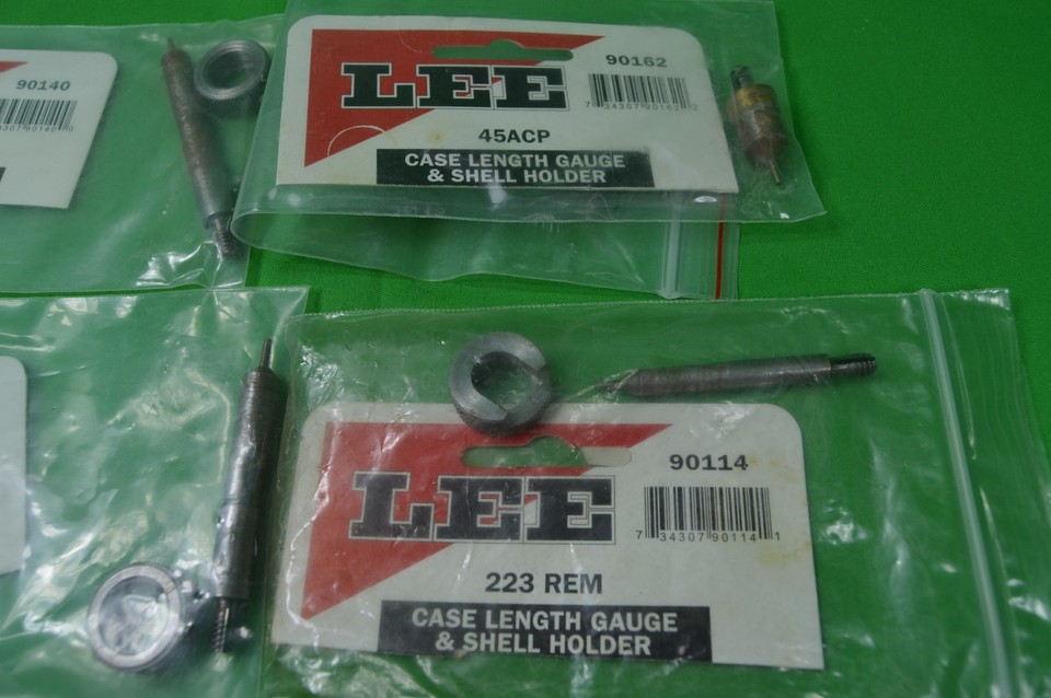 Lot of 7 Lee Case Length Gauge & Shell Holders,Different Sizes,Preowned ...