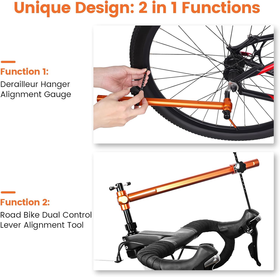Derailleur Hanger Alignment Gauge,Road Bike Dual Control Lever ...