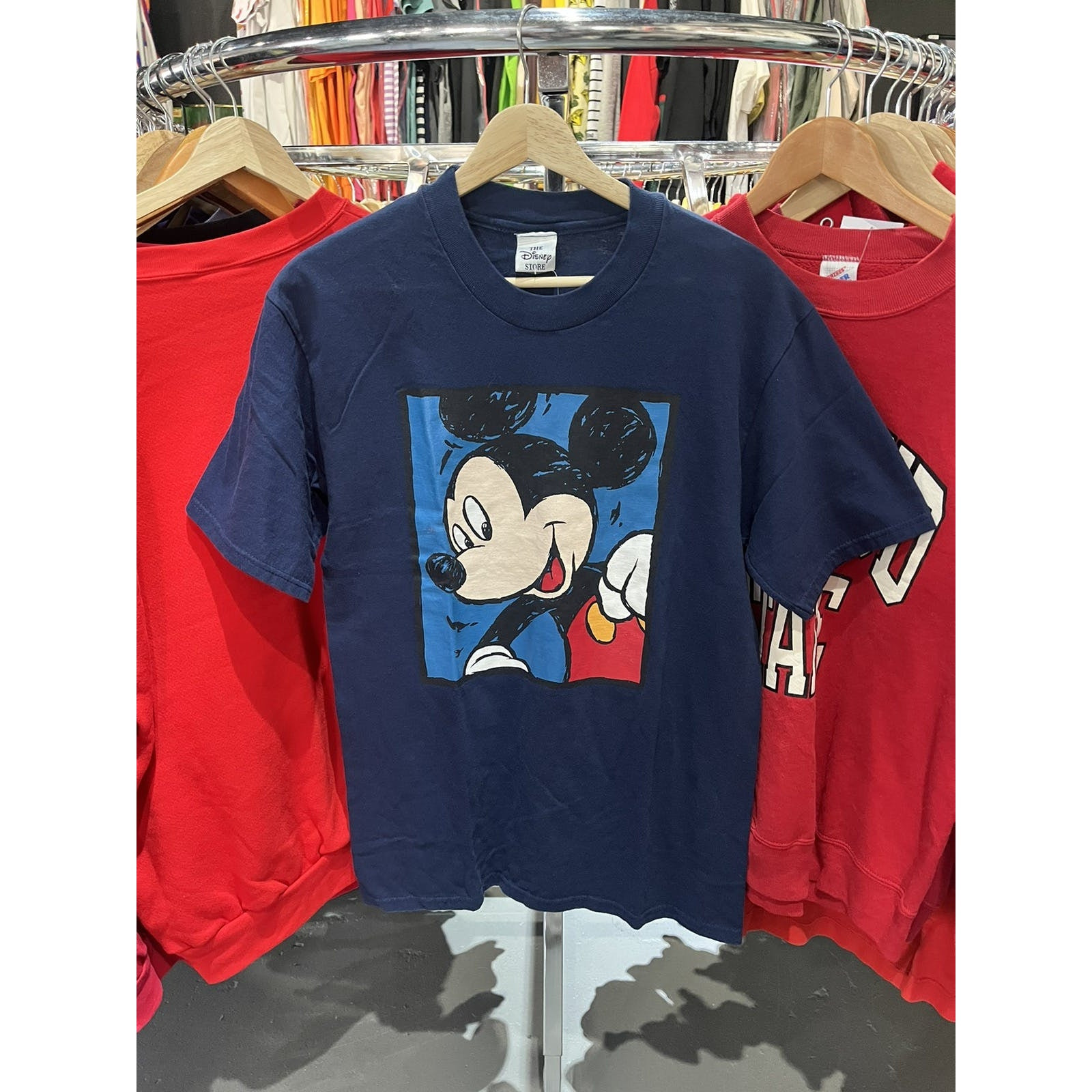 Vintage 1990s Disney Mickey Mouse Portrait Navy Blue … - Gem