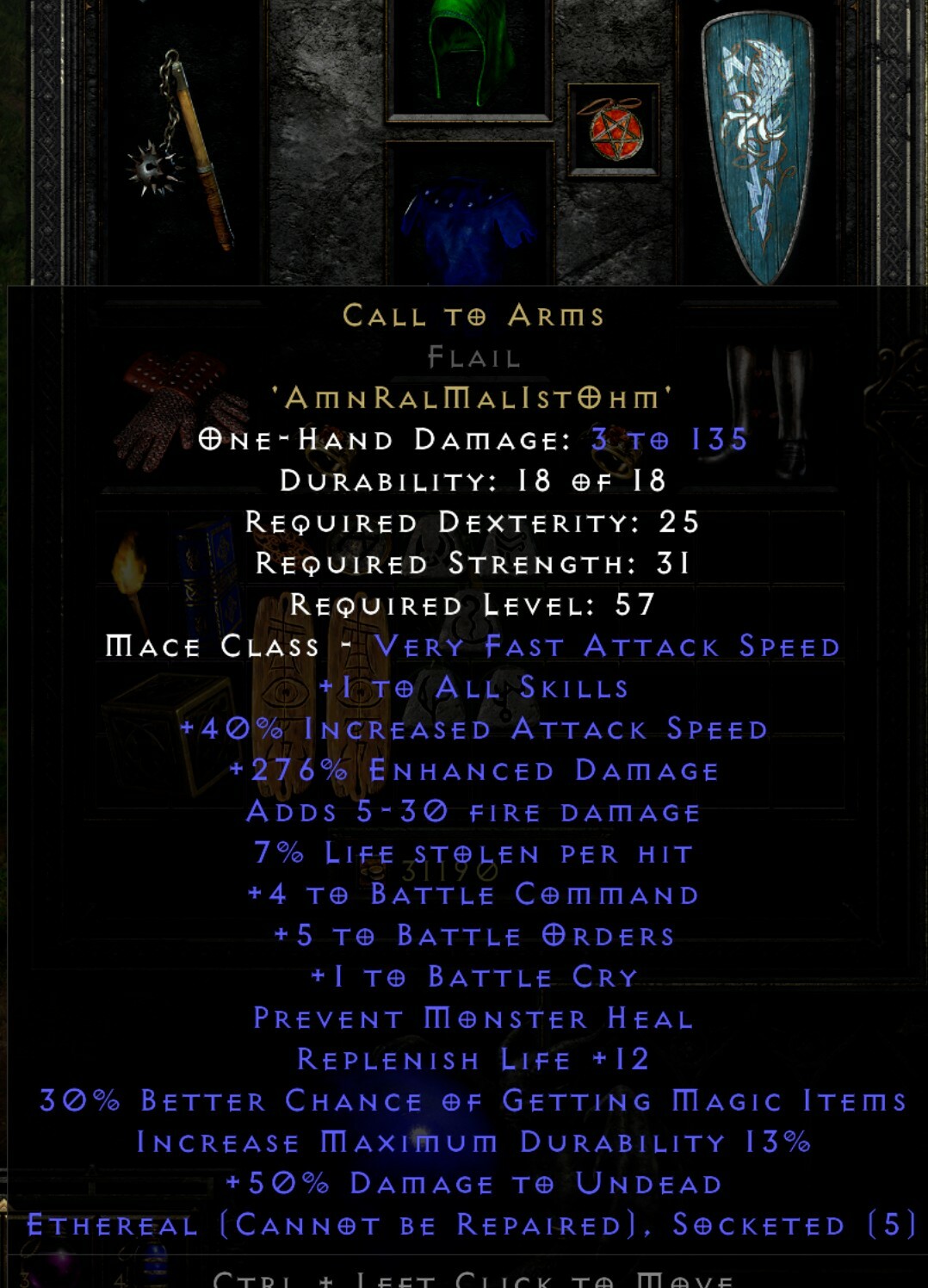 Diablo 2 resurrected D2R Call to Arms Runeword +3 battleorders US/Asia ...