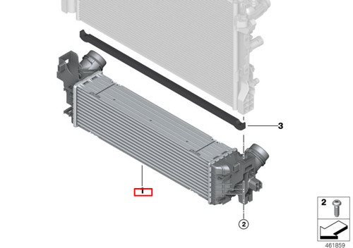 NEW OEM BMW 5 G30 CHARGE AIR INTERCOOLER RADIATOR 17518576509 8576509 ...