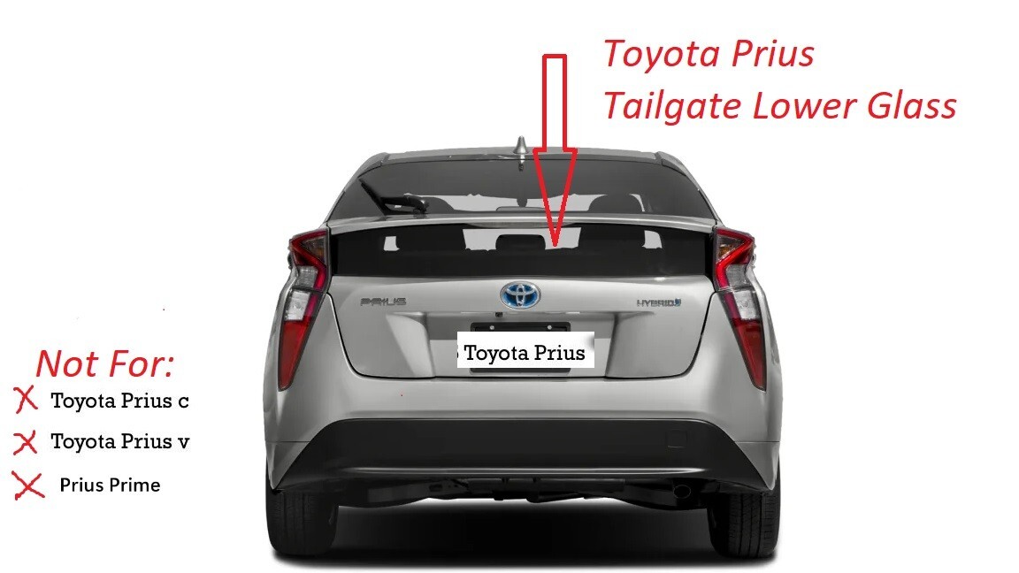 Fits 2016-2022 Toyota Prius 4 Dr Hatchback Lower Tailgate Window Glass ...
