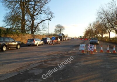 Photo 6x4 Alternating single lane of traffic alongside Chepstow ...
