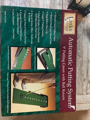 Vintage automatic putting system 9’ putting green & ball return links ...