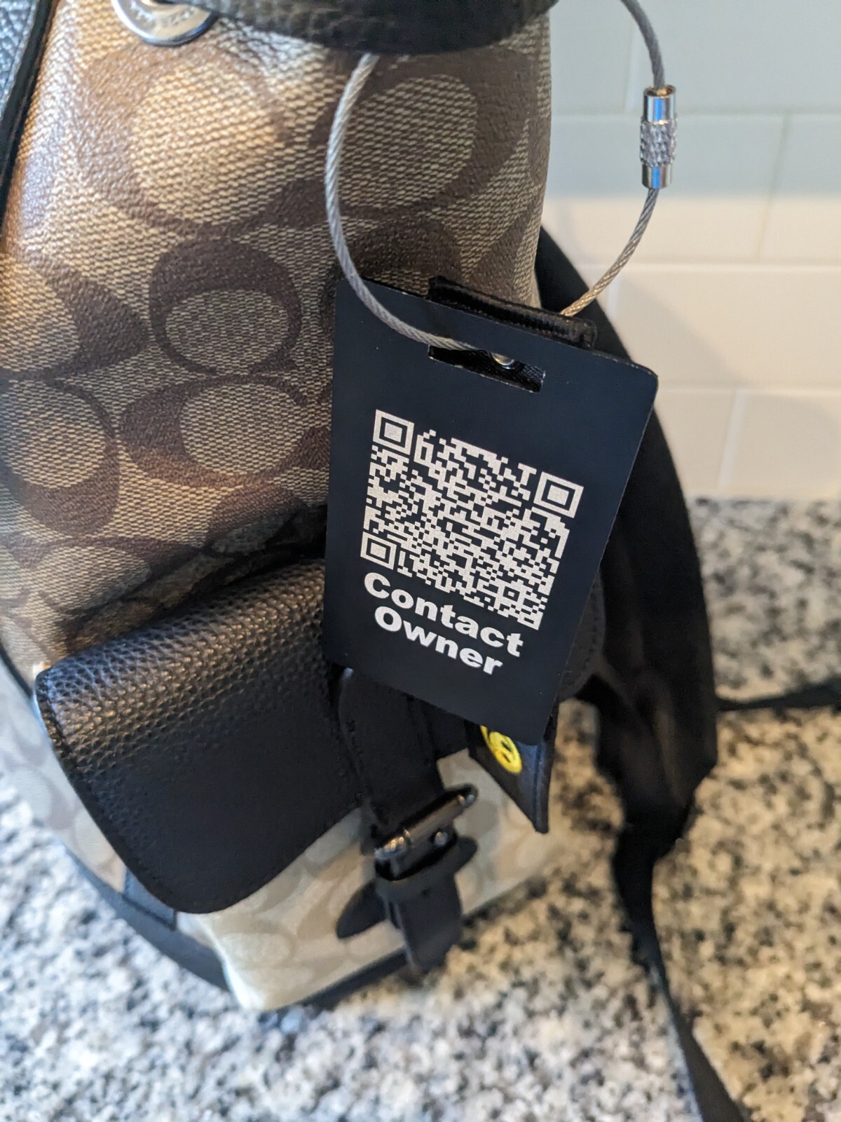 LUGGAGE TAGS ID QR TAGS Personalized ENGRAVED LUGGAGE Backpack Quick ...