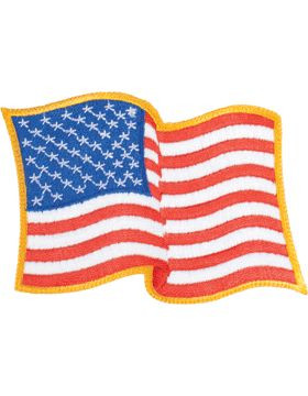 N-070 Waving American Flag Large Gold Border Full Color | eBay